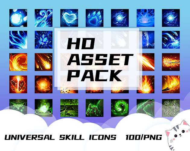 Universal Skill Icon Pack (100 Icons) by ClaireArt