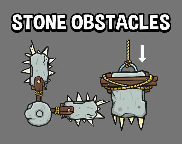 Stone obstacles by Robert Brooks - gamedeveloperstudio.com