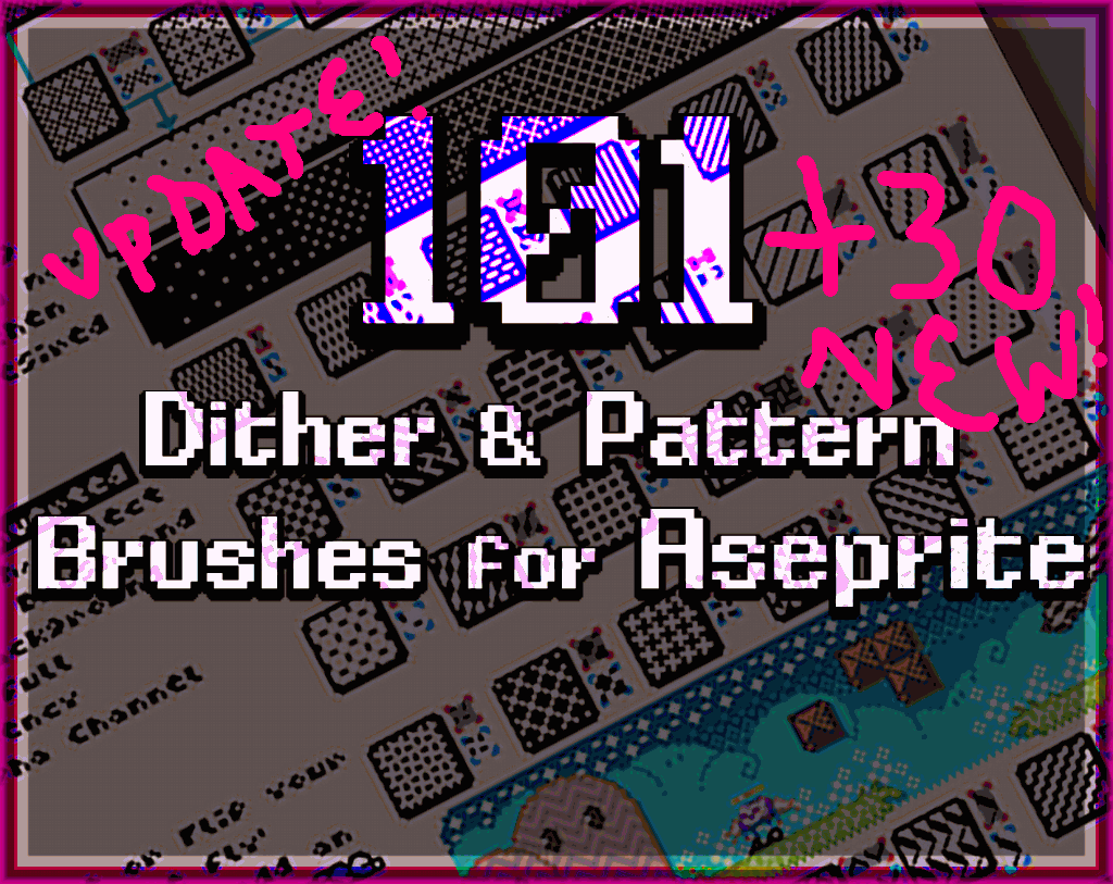 Updated (Ver 1.01) - 101+33 New! Custom Brushes, Dither Patterns & Fill ...
