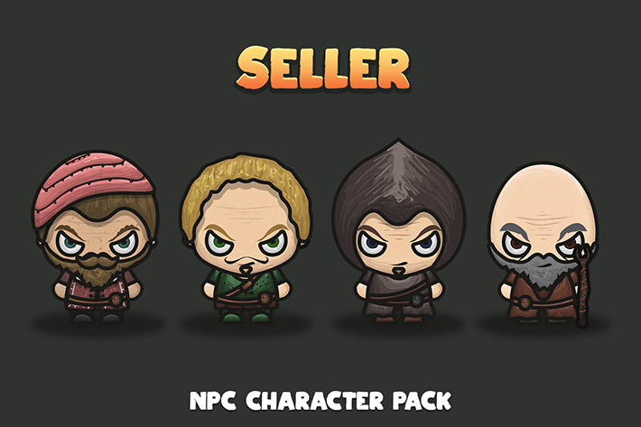 Seller NPC Character Sprites by Free Game Assets (GUI, Sprite, Tilesets)