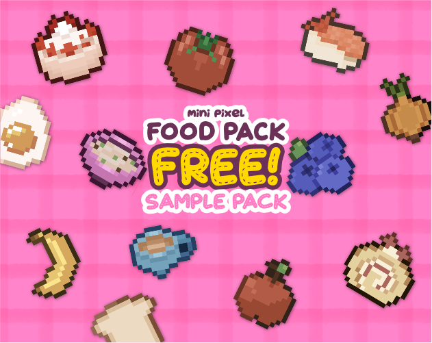 Mini Pixel Food Pack: Free! Sample Pack by Bezbrwiowiec