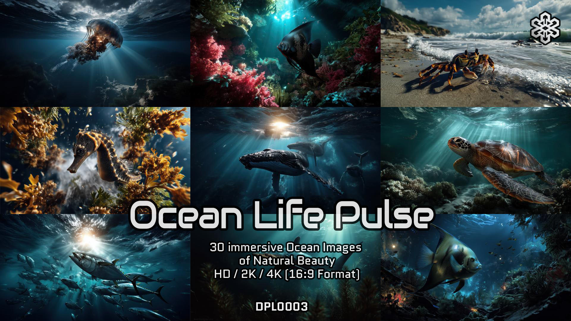 Ocean Life Pulse – 30 Oceanic Visuals by Digital Prophecy Lab
