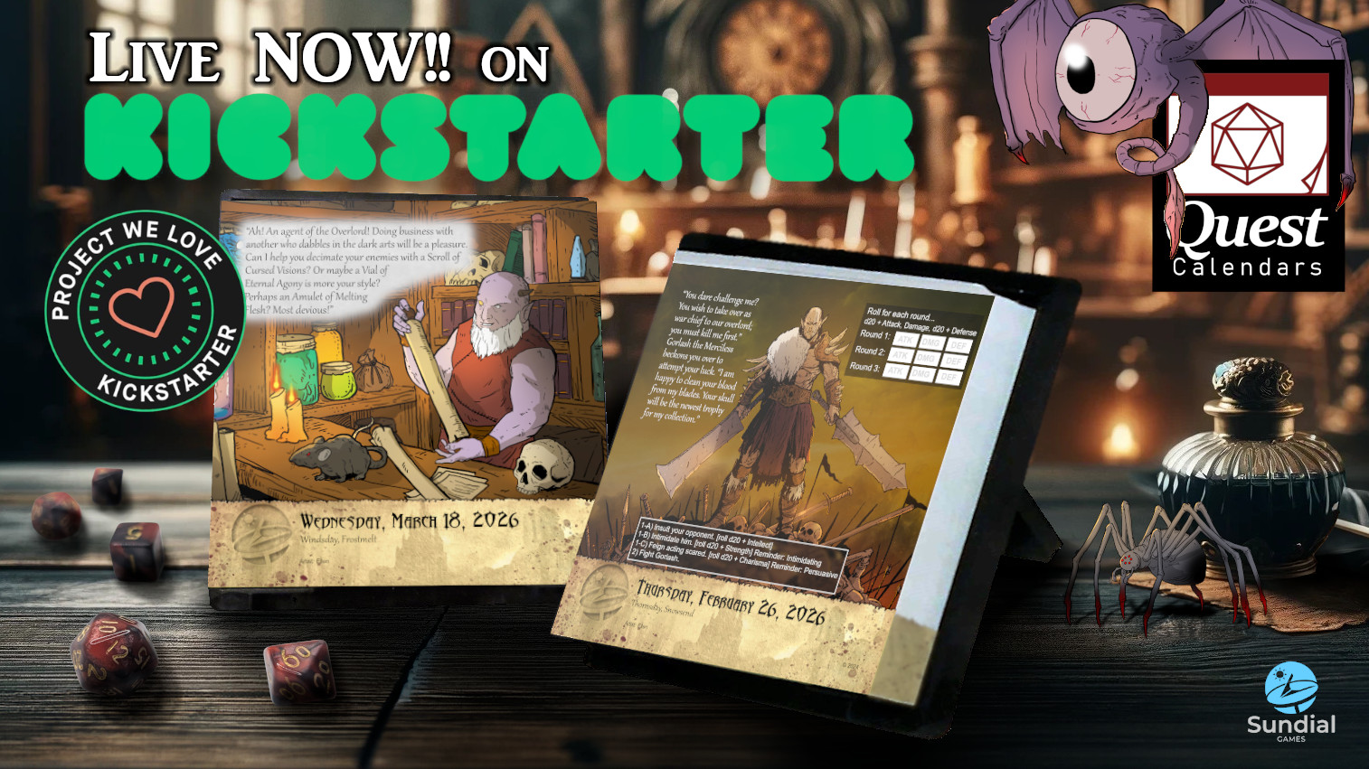 2026 Quest Calendar is live on Kickstarter - itch.io