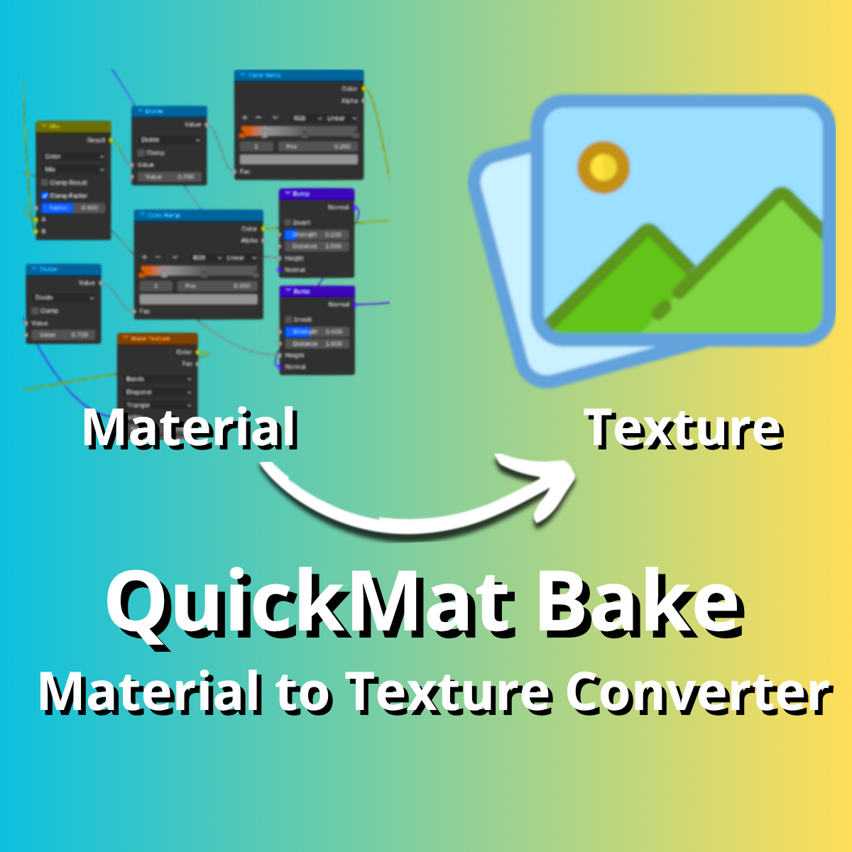 QuickMat Bake Lite - Material to Texture Converter Blender addon by Studio156