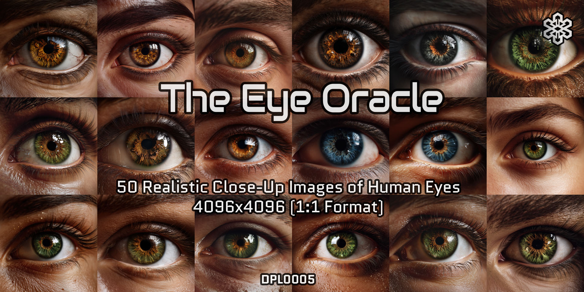 The Eye Oracle – 50 Realistic Eye Close-Up Images (4K, Square Format) by Digital Prophecy Lab
