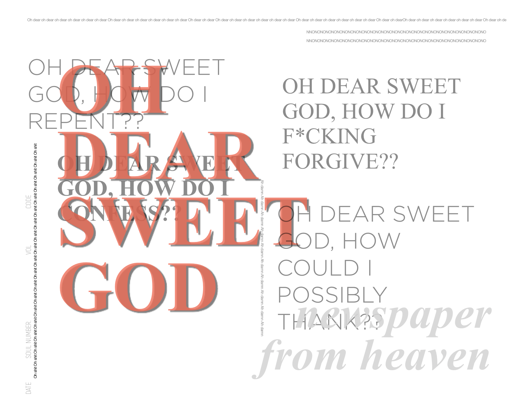 OH DEAR, SWEET GOD by Maria Mison