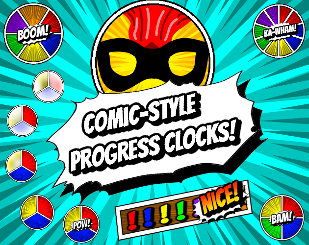 Comic-Style Progress Clocks! by Biz