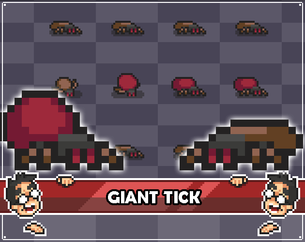 2D Pixel Art Giant Tick Sprites by Elthen's Pixel Art Shop