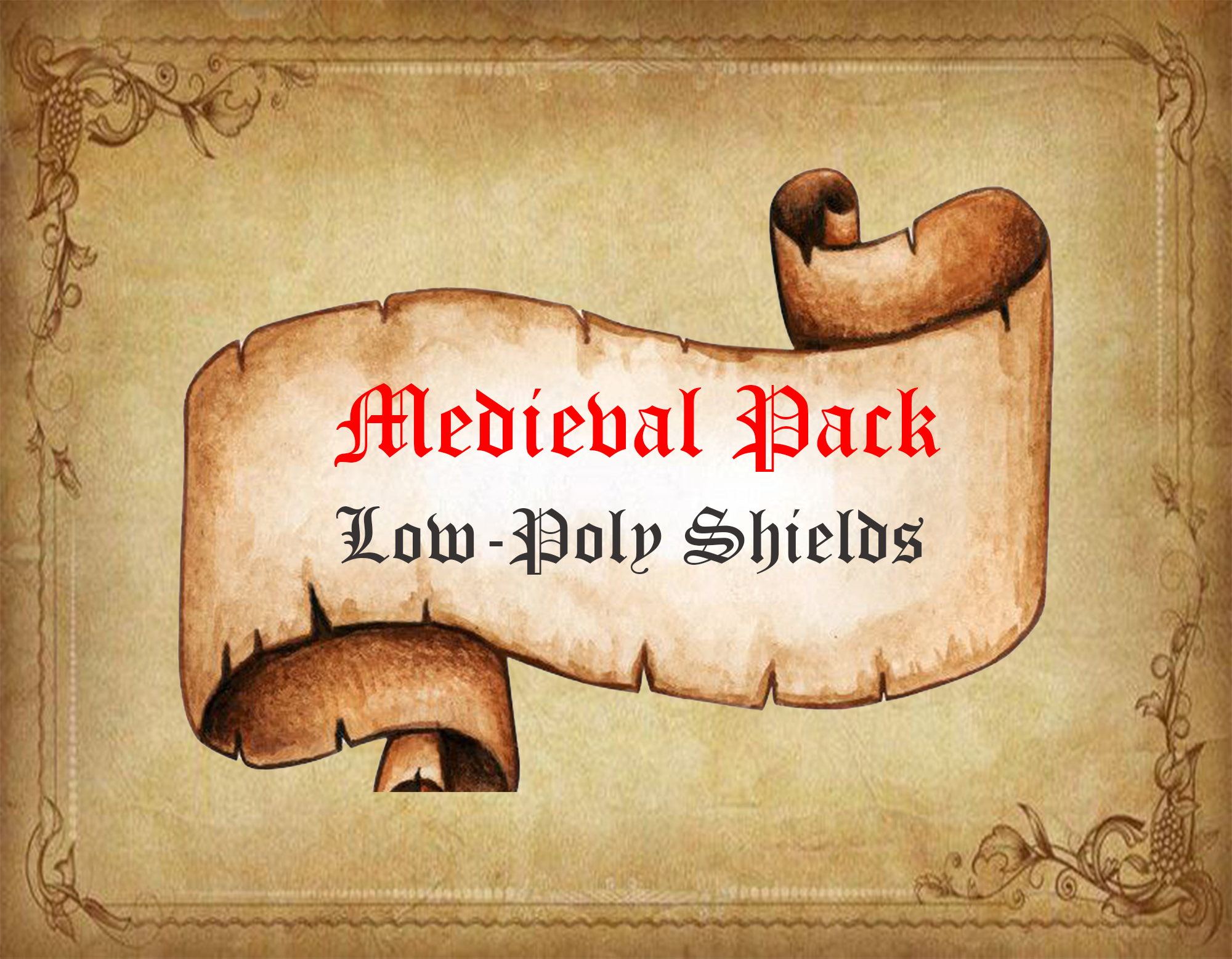 KnightGuard-Stylized low poly Shields by PolyMech