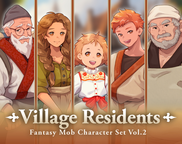 Fantasy Mob Character Set Vol.2 - Village Residents by POMPACK