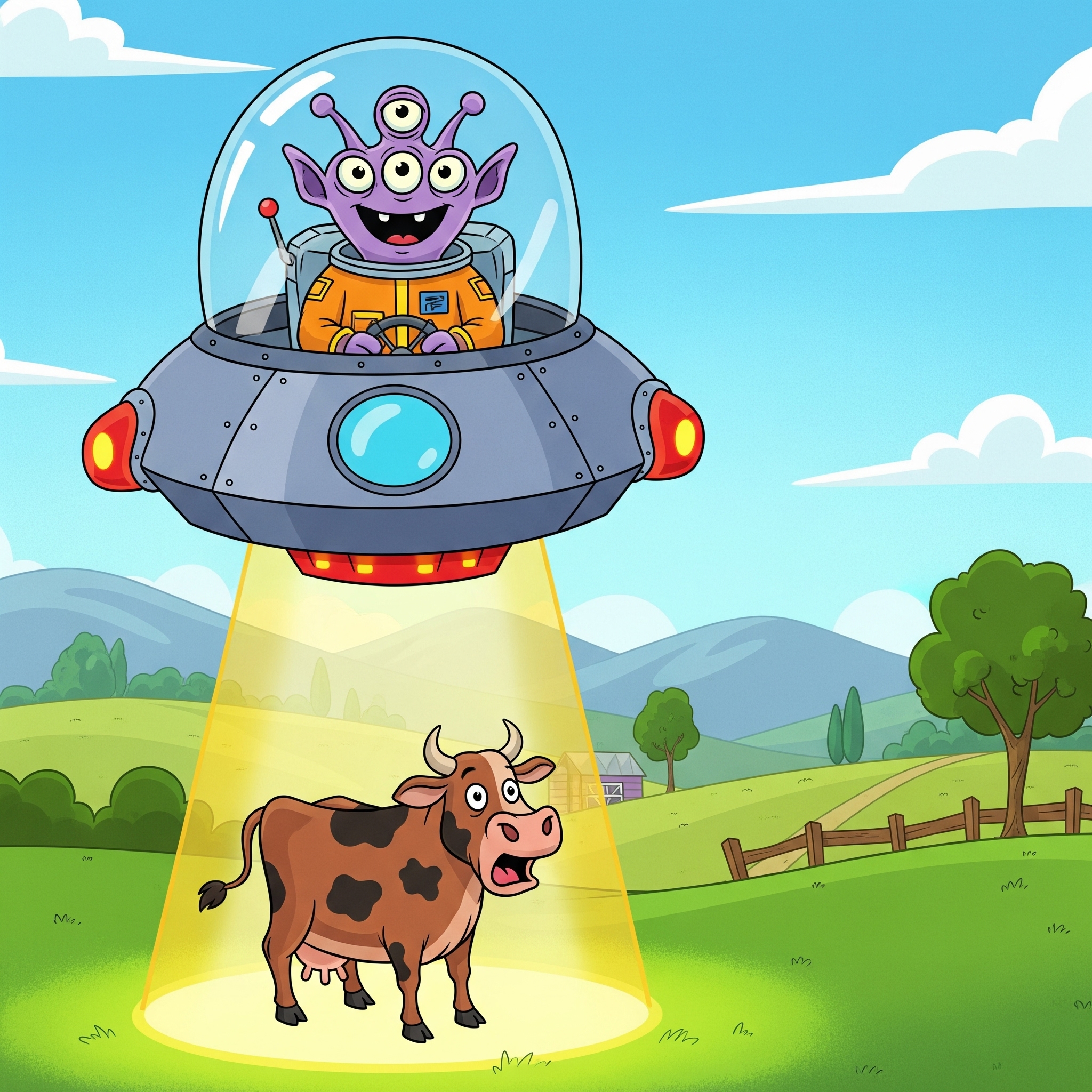 Alien just steal my cow by eivinart