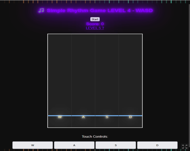 Simple Rhythm Game (mobile version) by Greencat
