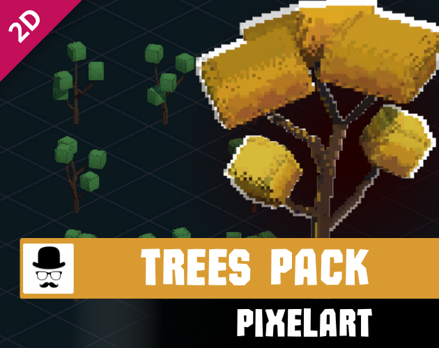 2D Trees Pack - PixelArt by MrMGames