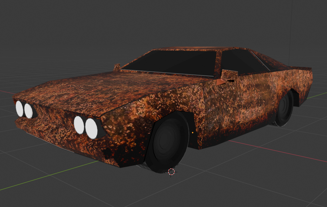 *UPDATED* 3D Muscle Car GLB+Blend+Textures+UVs by LightsOut