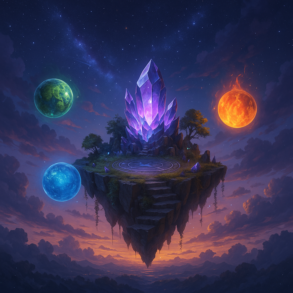 Elemental Sky Island by Mustafa's 4K Art Vault