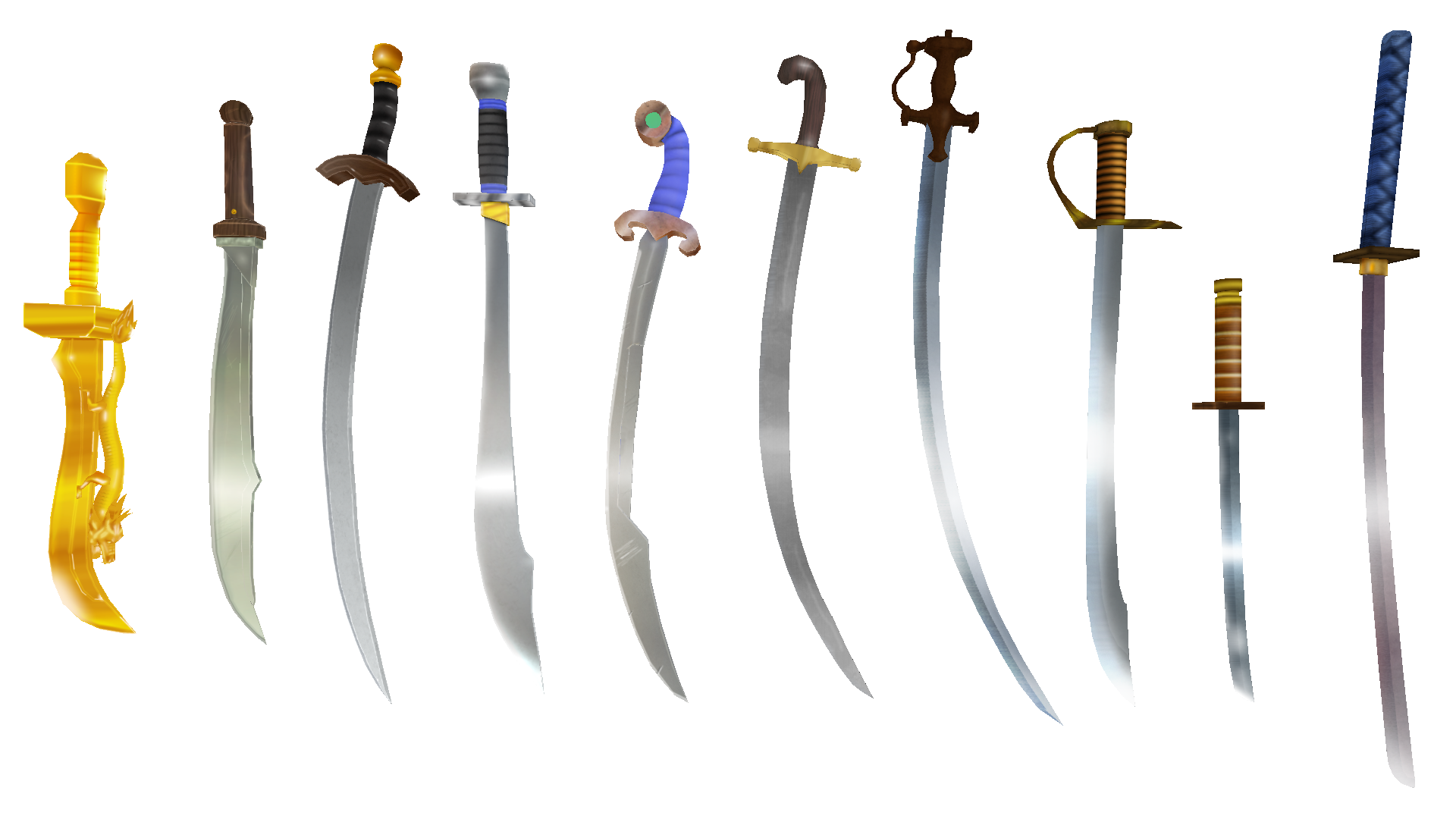 Hand Painted Swords Pack by romilton11