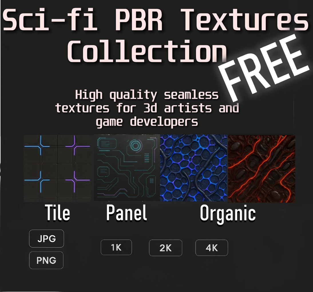 Free Sci-Fi PBR Texture Pack - Volume 3 | 4K Seamless Materials by Lumyx