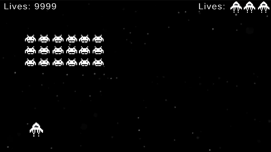 Black and White Space Invaders (WIP) by Kurokiji27
