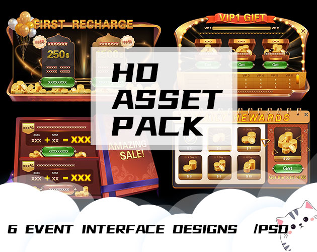 Black & Gold Game UI（6） by ClaireArt