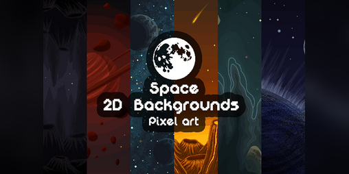 Space 2D Game Backgrounds Pixel Art by Free Game Assets (GUI, Sprite ...
