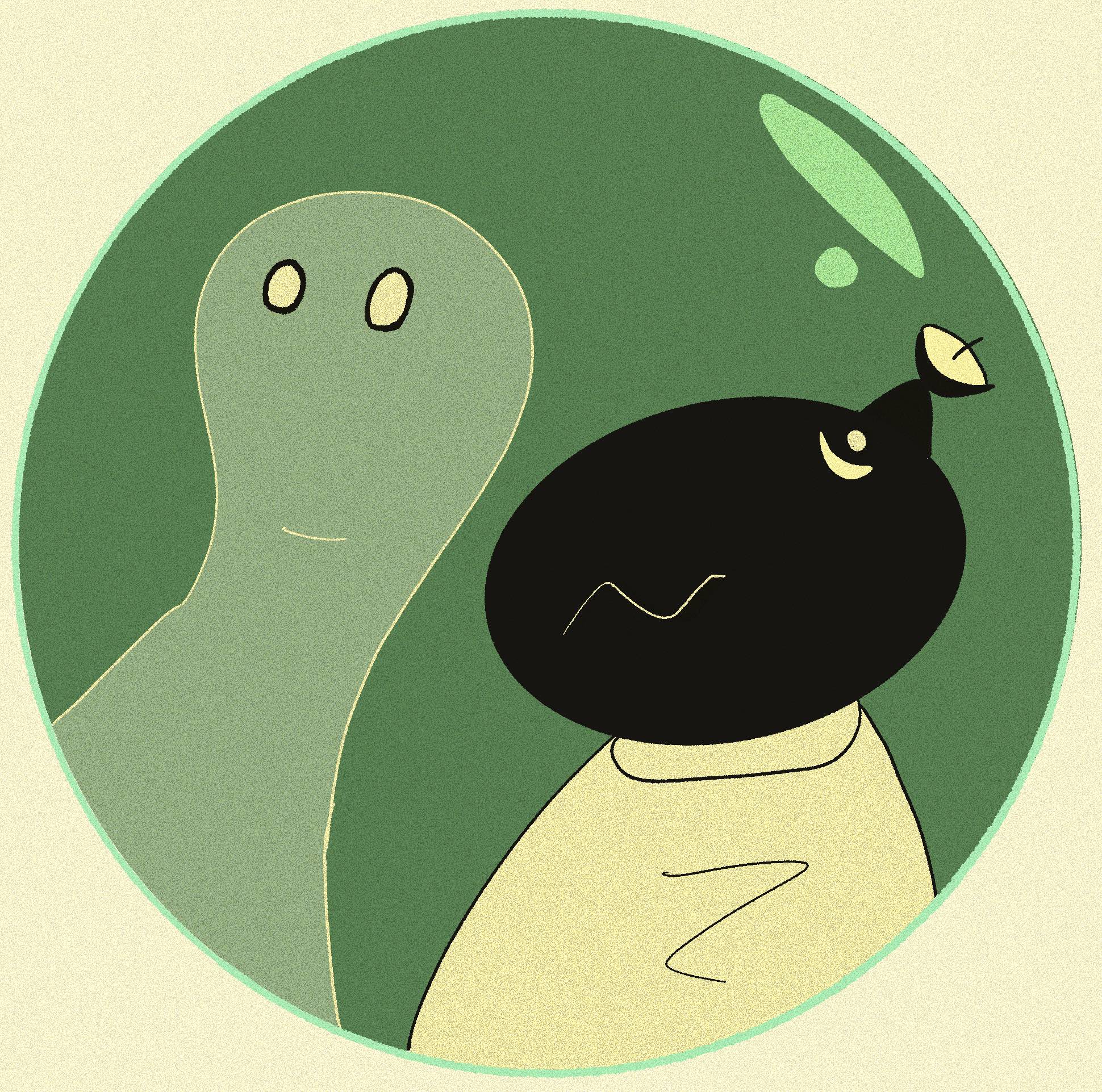 Astronaut and ghost by blue