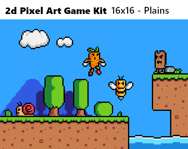 2d Pixel Platformer Kit - Plains (16x16) by Joyofgaming