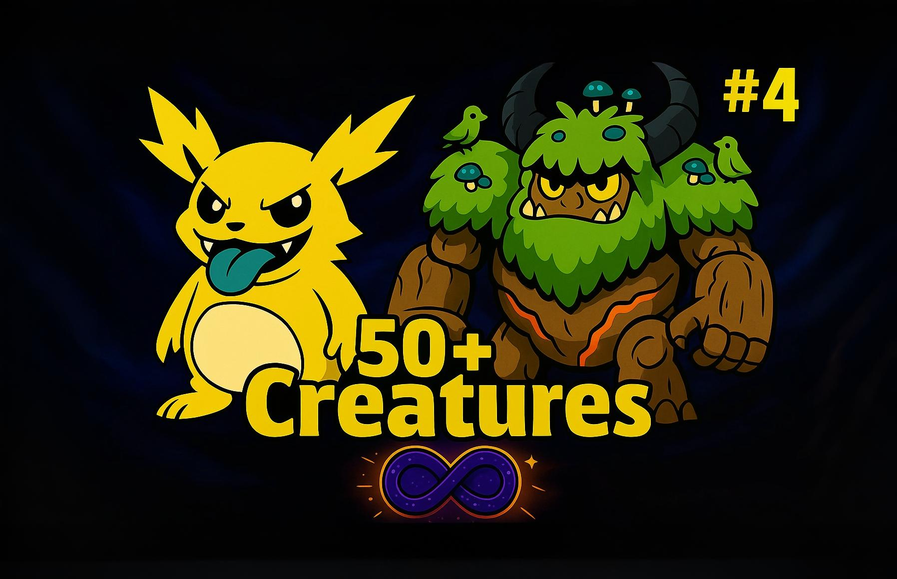 Creatures Of Infinity Sprite Pack 4 – 50+ Versatile Creature Mon Art ...