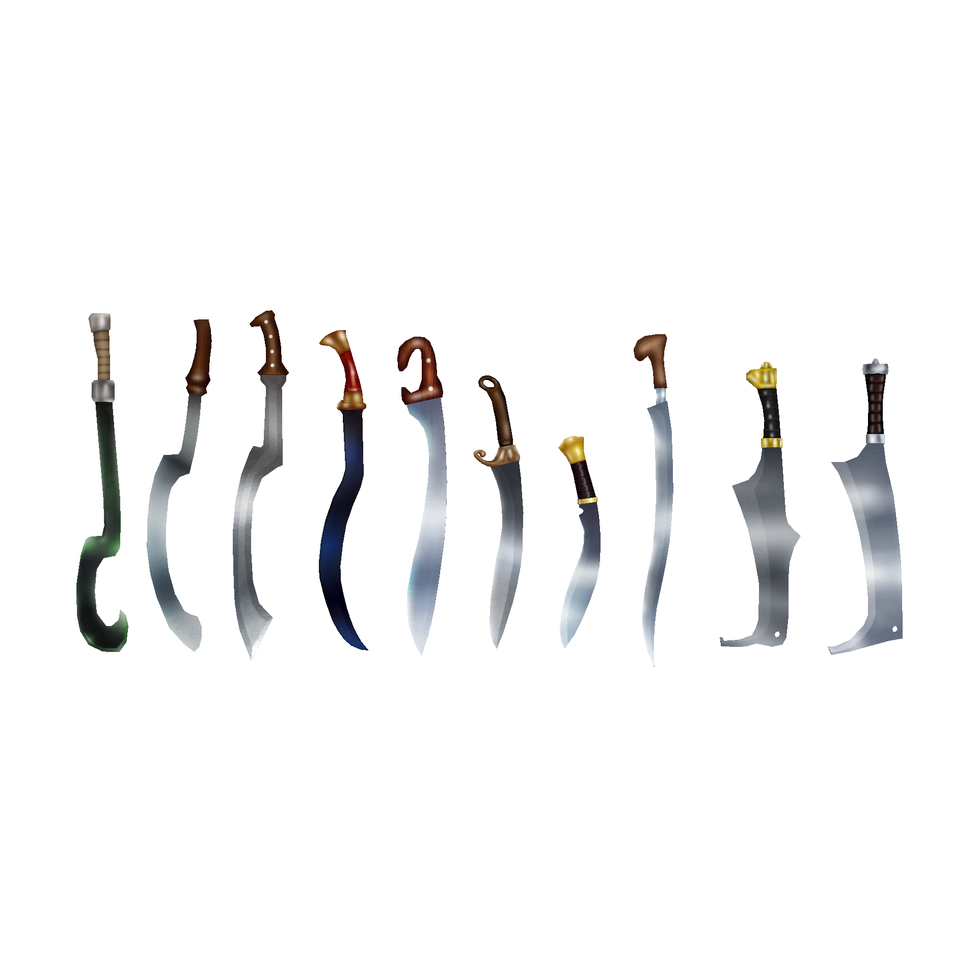 Hand Painted Swords Pack 3 by romilton11