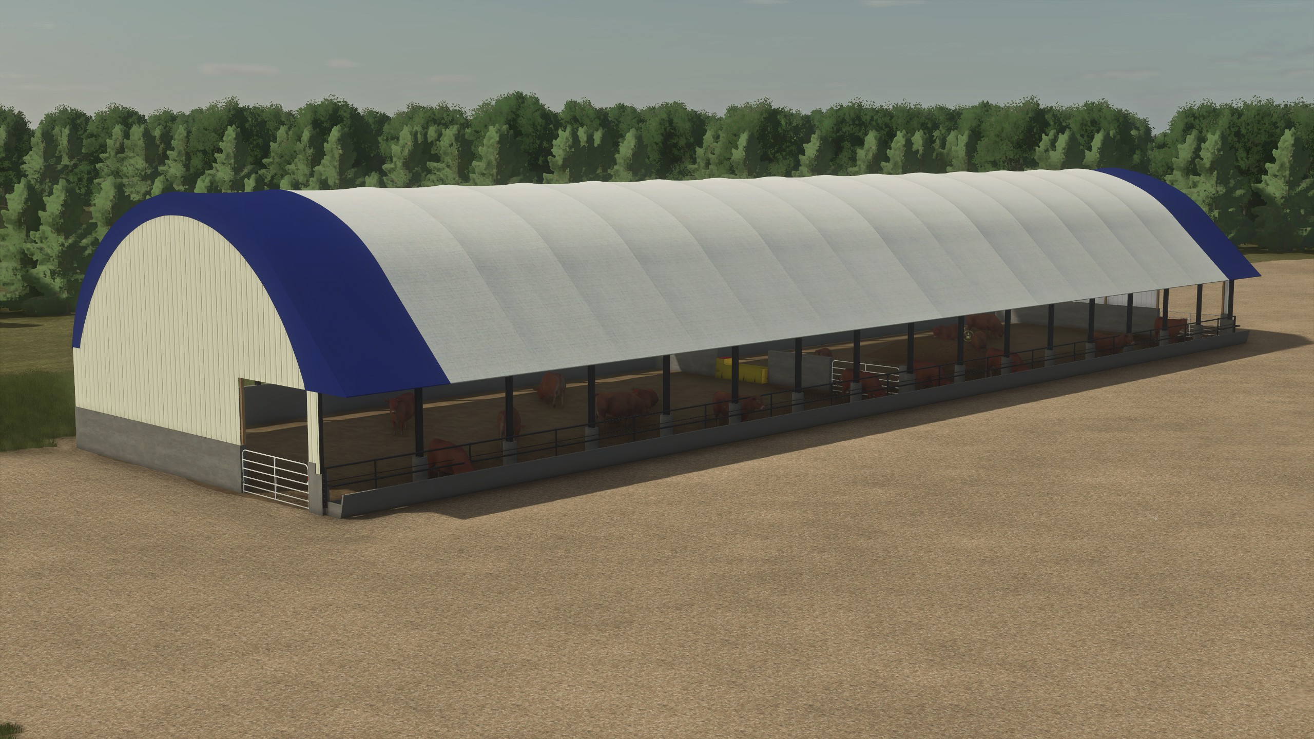FS25 Hoop Cattle Barn by LJR Modding