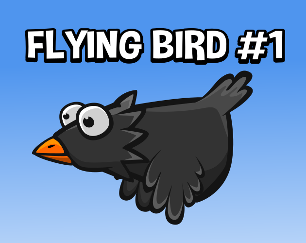 Flying bird 1 by Robert Brooks - gamedeveloperstudio.com