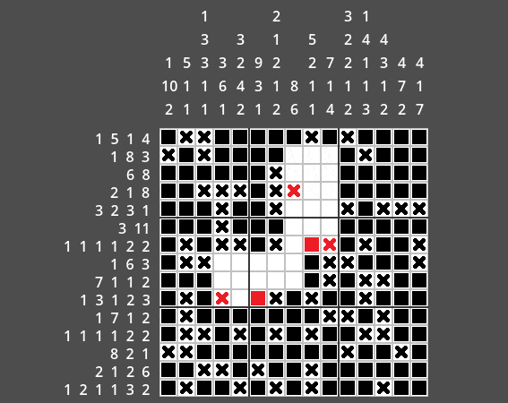 Minimalist nonogram (picross) by Barking Games