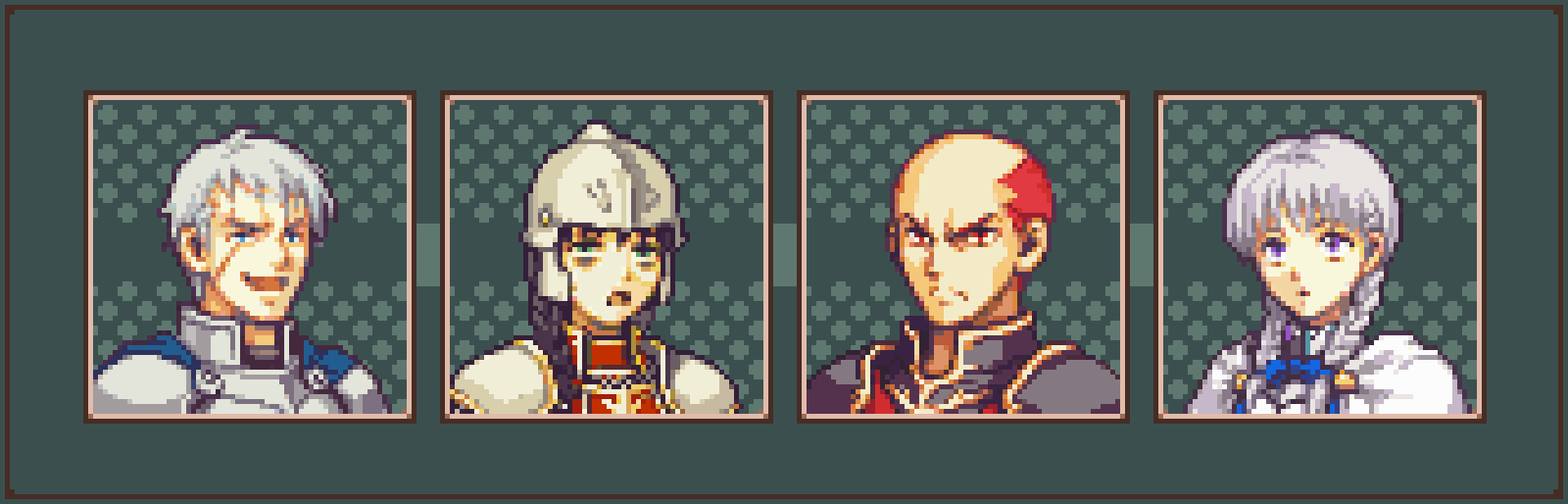 GBA Style: Medieval Knight Portraits by WorthyPie
