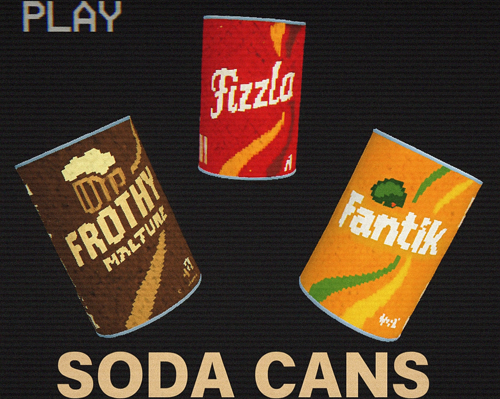 PSX Styled Soda Cans Vol 2/ Pack 2 by VHSPSX