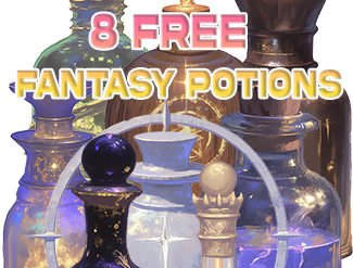 8 FREE ETHEREAL FANTASY POTIONS PACK -- AI ASSISTED by djinnbestiary
