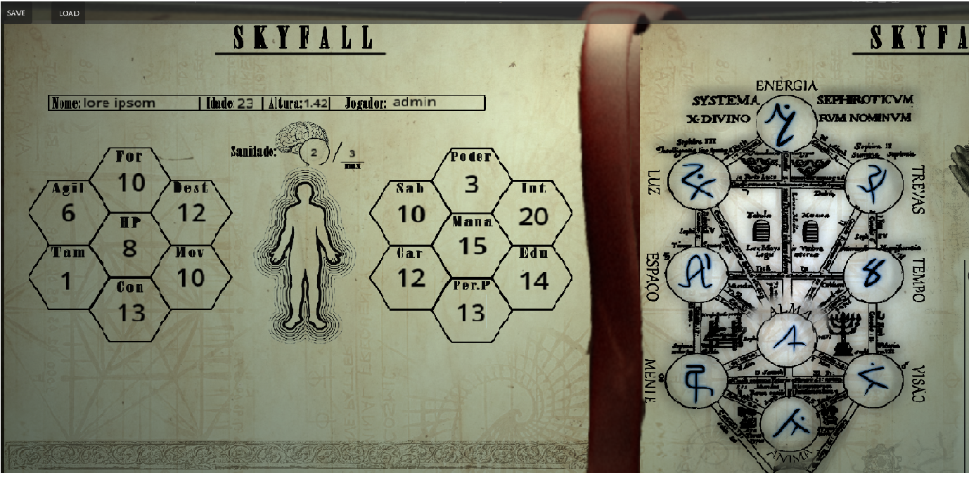 Skyfall Digital Character Sheet by otsmania