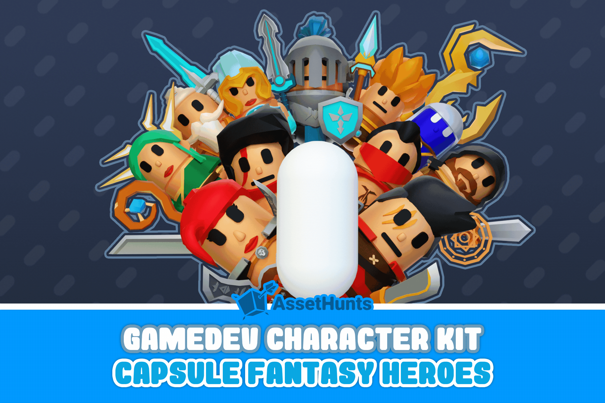 GameDev Character Kit - Capsule Fantasy Heroes by AssetHunts!