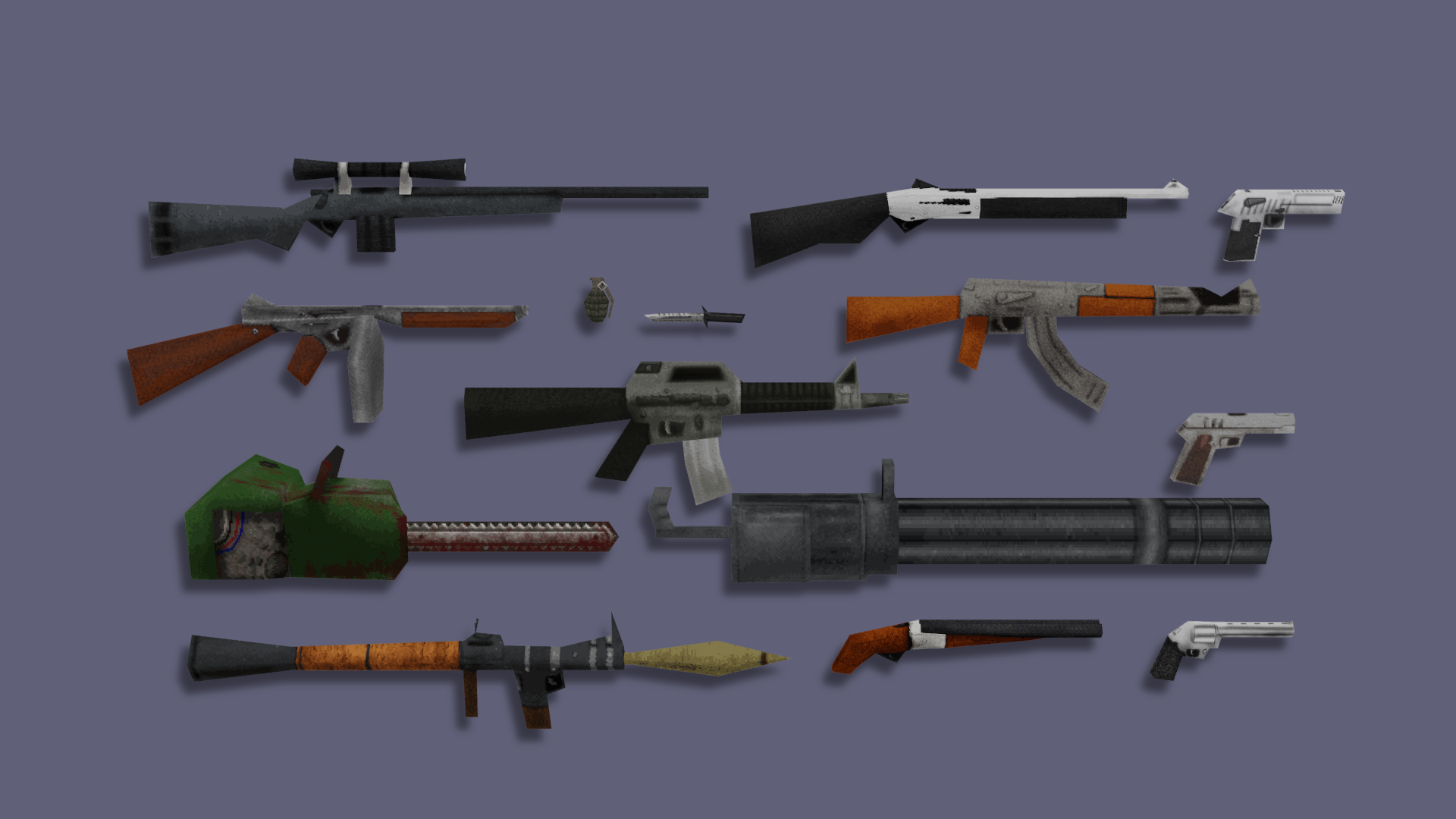 Prima's actually low-poly guns and weapons by PRIMA