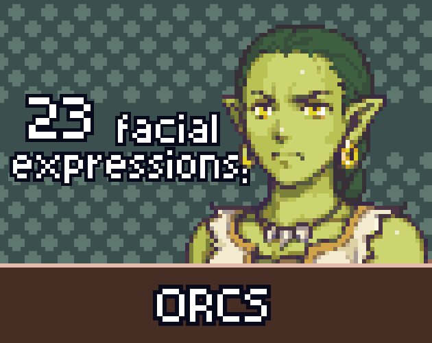 GBA Style: Orc Portraits by WorthyPie
