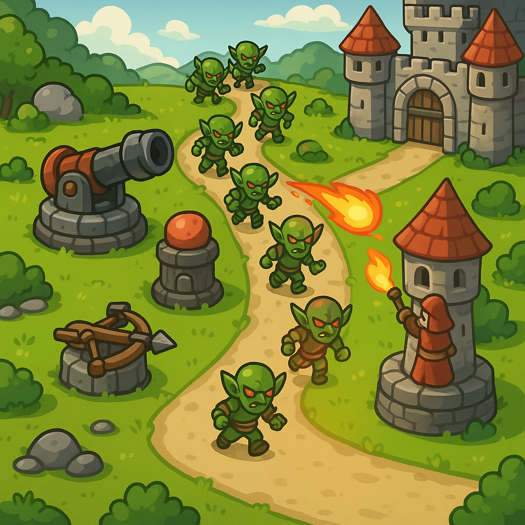 Tower defense game by CodeRabbit-Byte