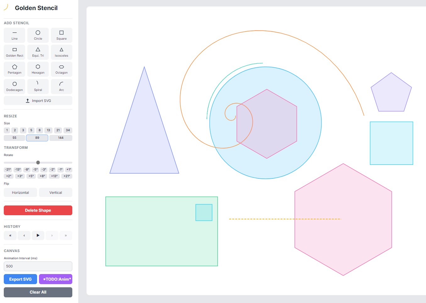 [4] Golden Ratio Stencils by EmpoweringArts