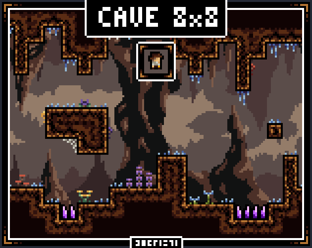cave 8x8 - tileset and sprites by jacristi