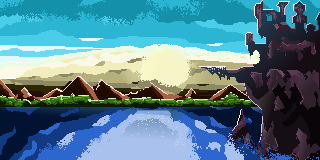 FREE Sunset 2D pixel art background by Life in pixels