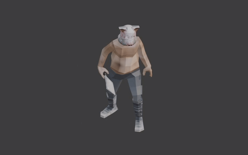 Pighead – Retro PSX-PS1 Killer Model by Seb.cs