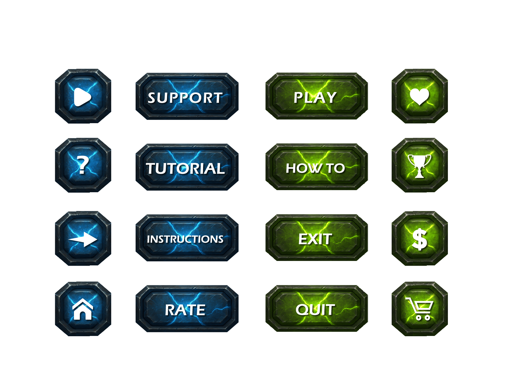 Sci-Fi Fantasy Button Pack by MsRanaApps