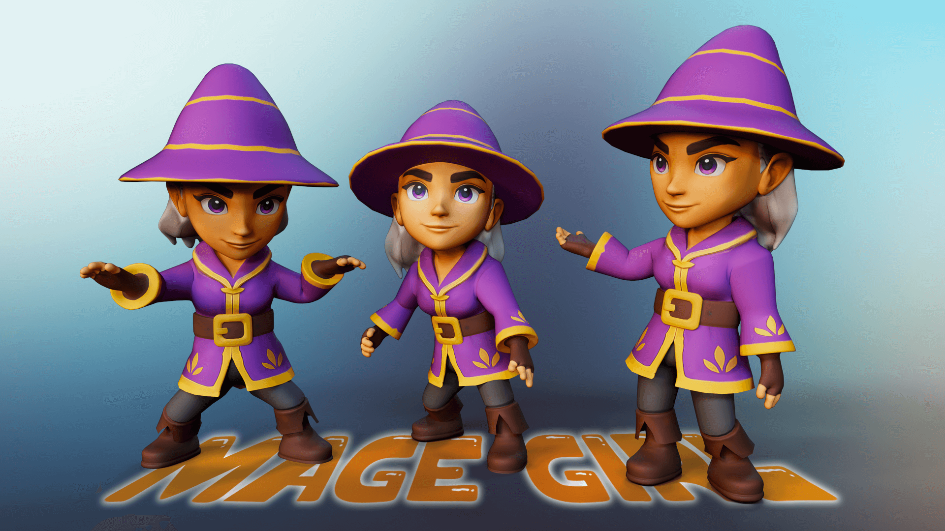 Mage Girl Animated Character by Dexsoft Games