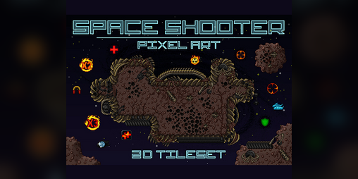 Space Shooter 2D Tileset Pixel Art by Free Game Assets (GUI, Sprite ...