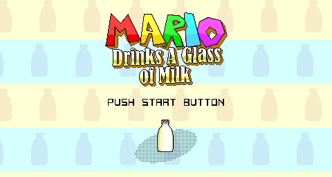 The 'Mario drinks a glass of milk' trilogy by CoolPepper
