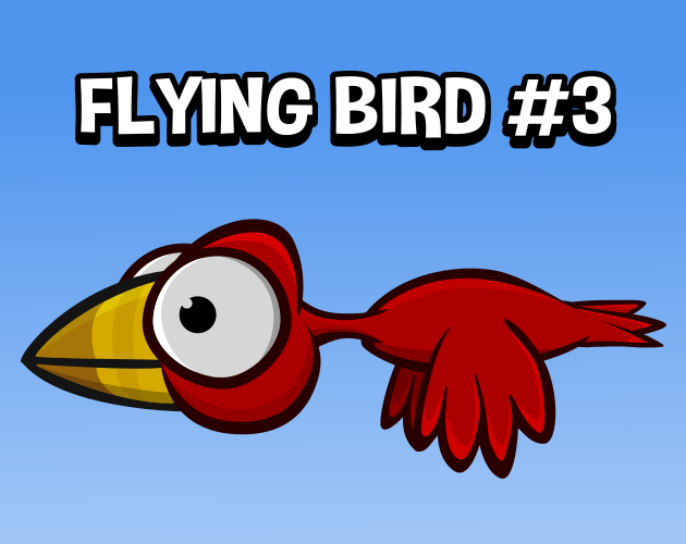 Flying bird 3 by Robert Brooks - gamedeveloperstudio.com