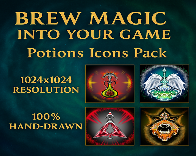 Mystic Elixirs – Potion Icons Pack by WillowIvy