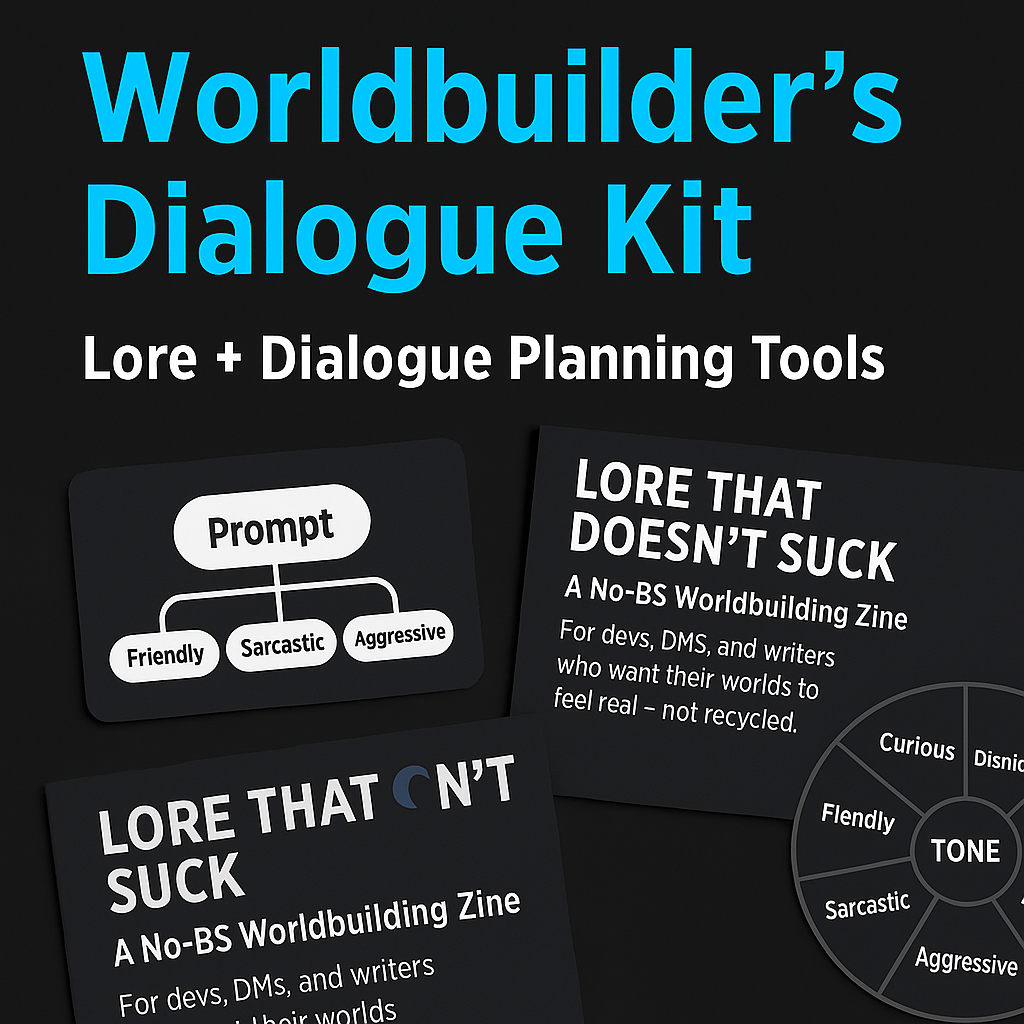 Devlog - Worldbuilder’s Dialogue Kit – Lore, Dialogue & NPC Tools by ...